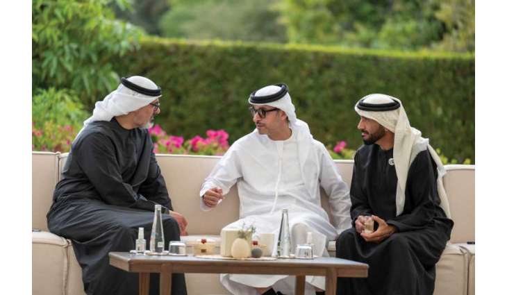 Hazza Bin Zayed Receives Khaled Bin Mohamed Bin Zayed At Al Maqam ...