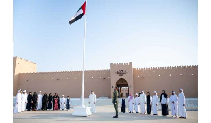 Hamdan Bin Zayed Raises UAE Flag At Al Dhafra Fort To Mark Flag Day ...